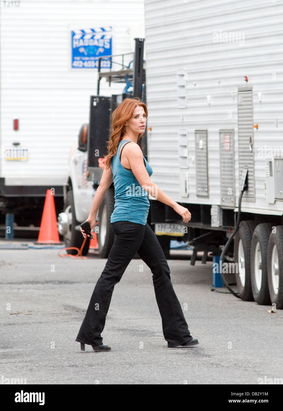 Poppy Montgomery The cast of 'The Rememberer' film on location in ...