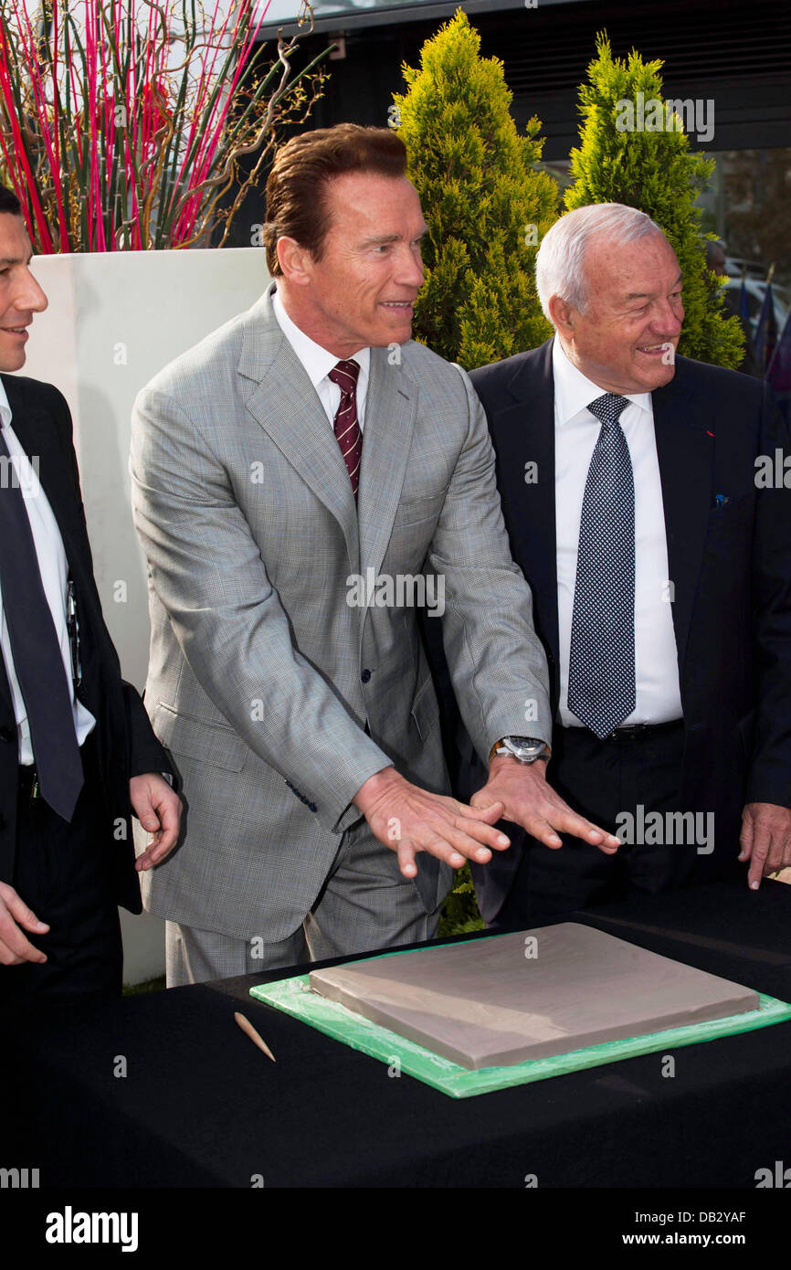 Paul Zilk, Ceo of Reed Midem, Arnold Schwarzenegger and Cannes Mayor ...