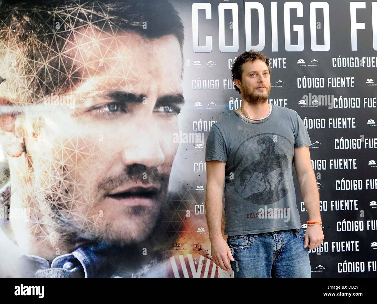Director Duncan Jones Photocall for the film 'Source Code' at Santo Mauro Hotel Madrid, Spain ...