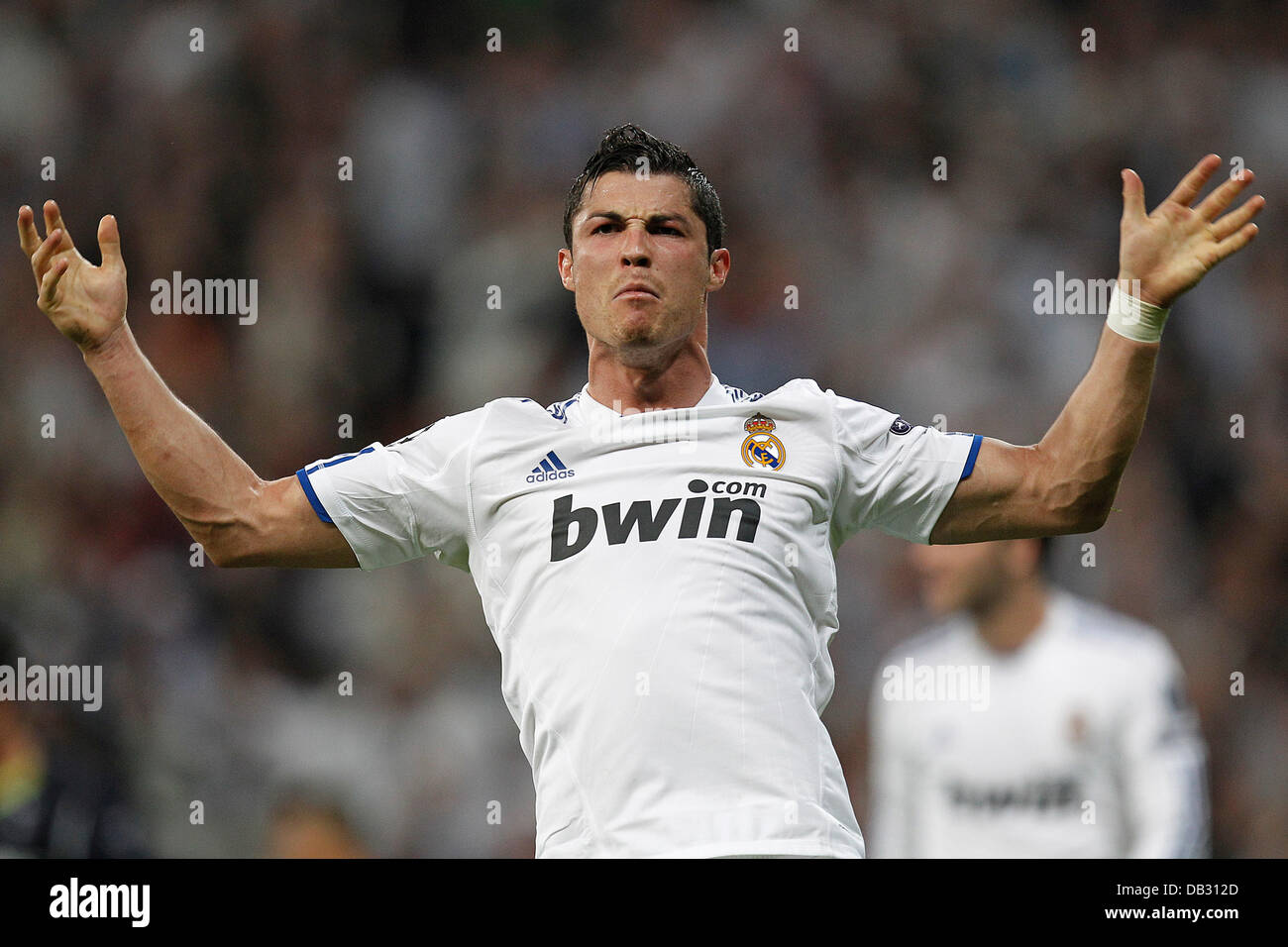 Real Madrid's Cristiano Ronaldo celebrates his goal The Champions ...