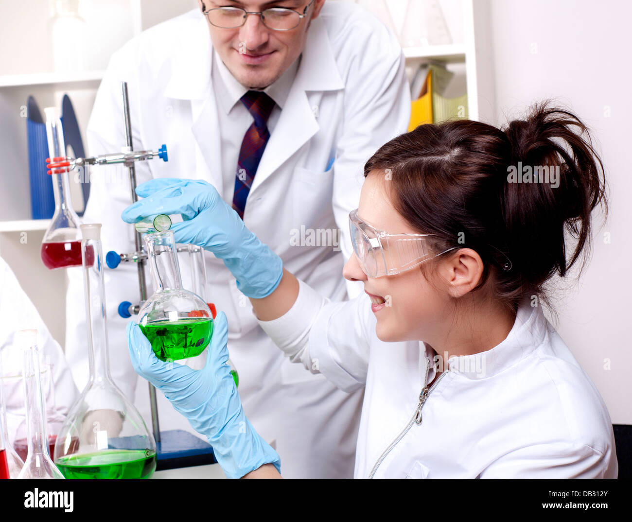 portrait of a group of chemists Stock Photo - Alamy