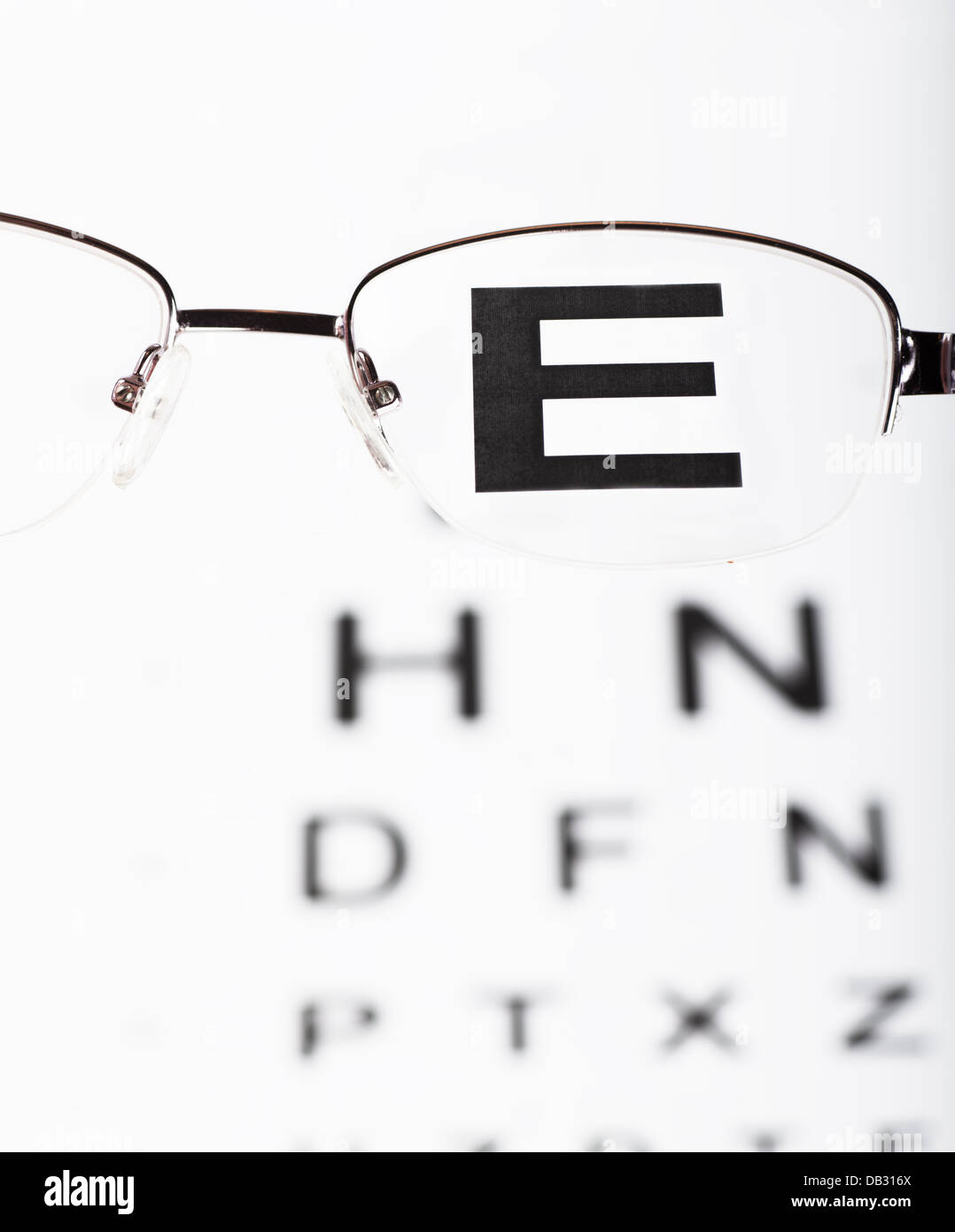Black blind chart exam glasses test hi-res stock photography and images ...