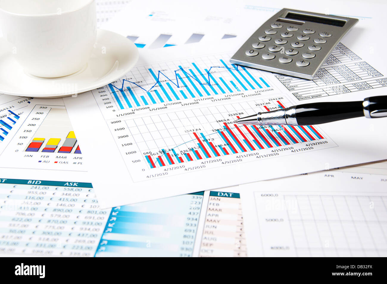 Charts documents blueprint hi-res stock photography and images - Alamy