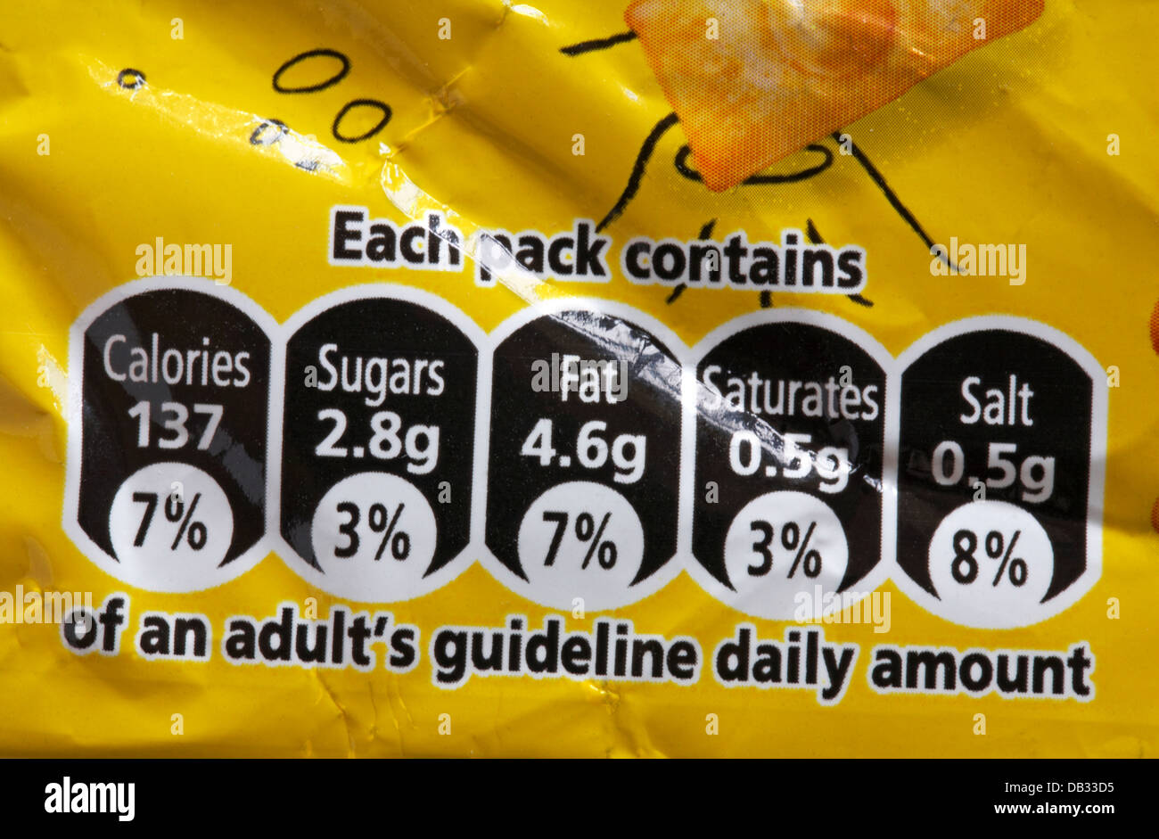 each pack contains .... of an adult's guideline daily amount ...