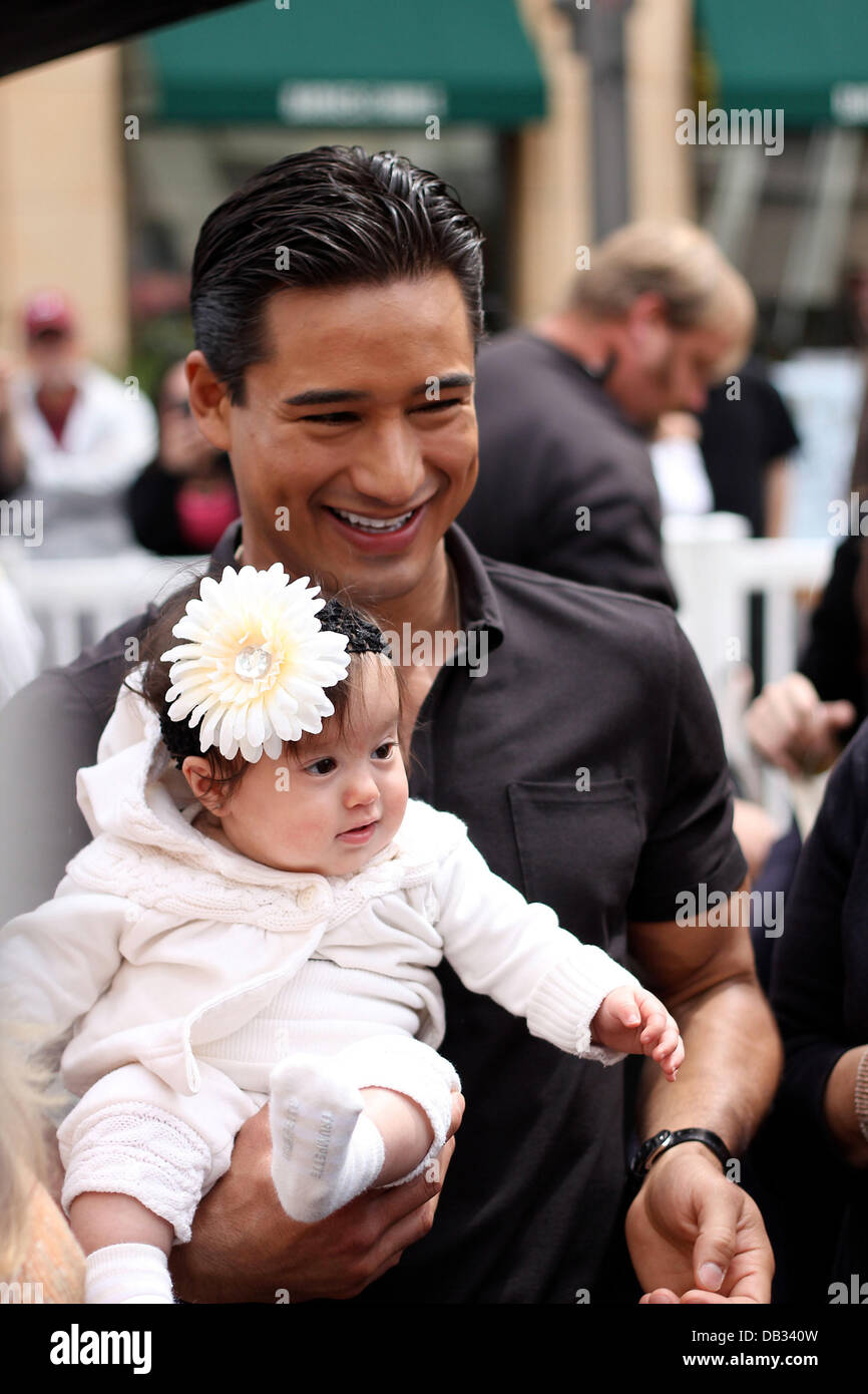 Mario Lopez and daughter Gia Francesca Lopez out and about in The Grove ...
