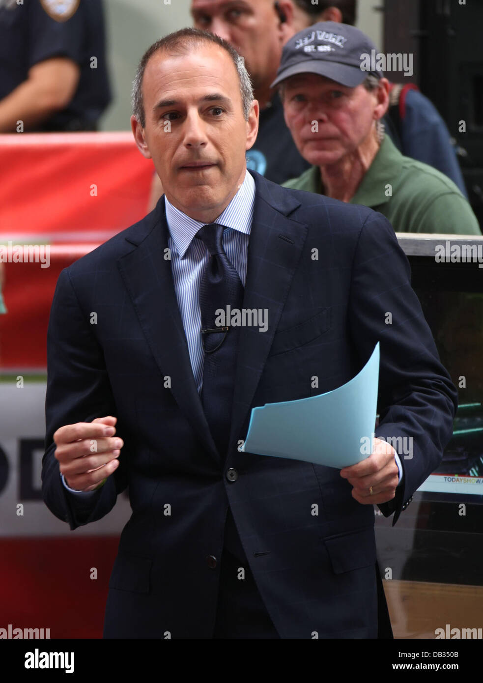 Matt Lauer 'The Today Show' presenters film in New York City New York ...