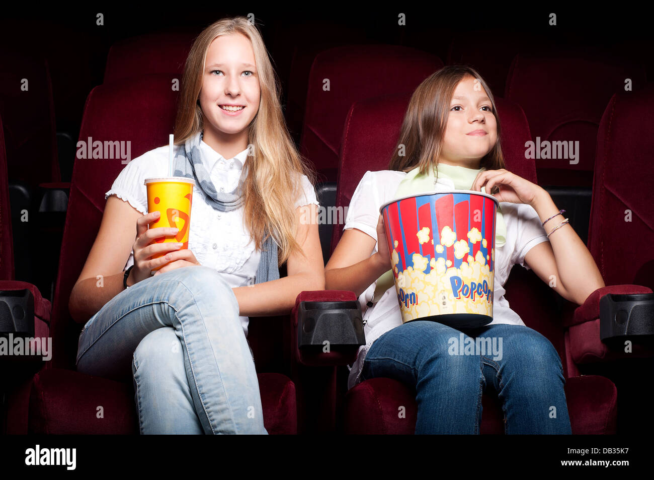 girls in cinema Stock Photo - Alamy