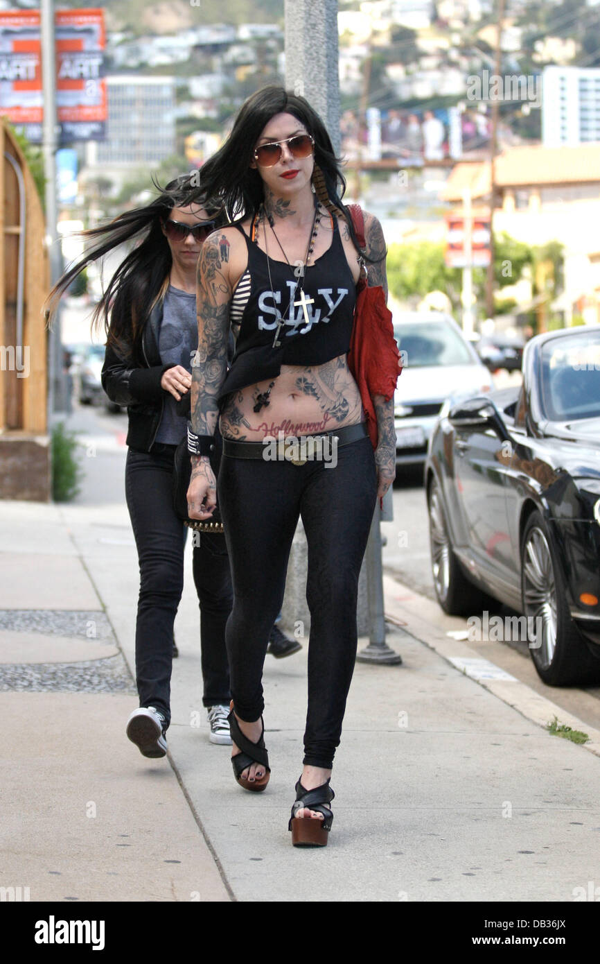 LA Ink's, Kat Von D, out and about in Hollywood Hollywood, California ...