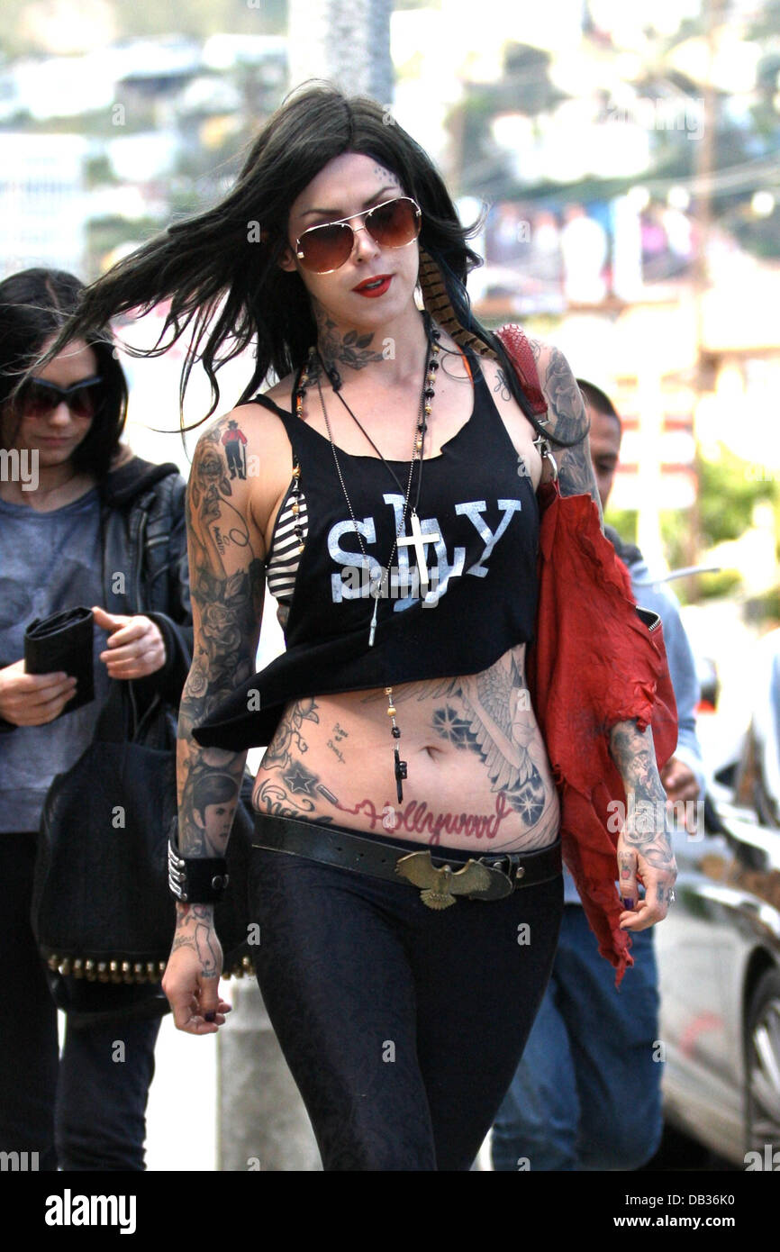 LA Ink's, Kat Von D, out and about in Hollywood Hollywood, California ...
