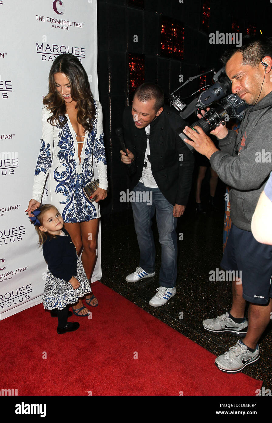 Alessandra Ambrosio and daughter Anja Mazur Grand Opening of Marquee ...