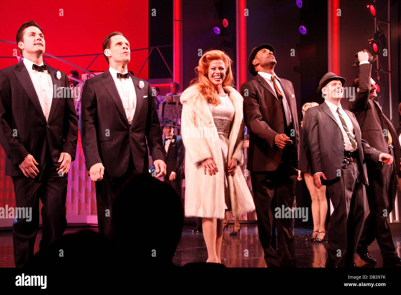 Rachelle Rak and cast Opening night of the Broadway production of ...