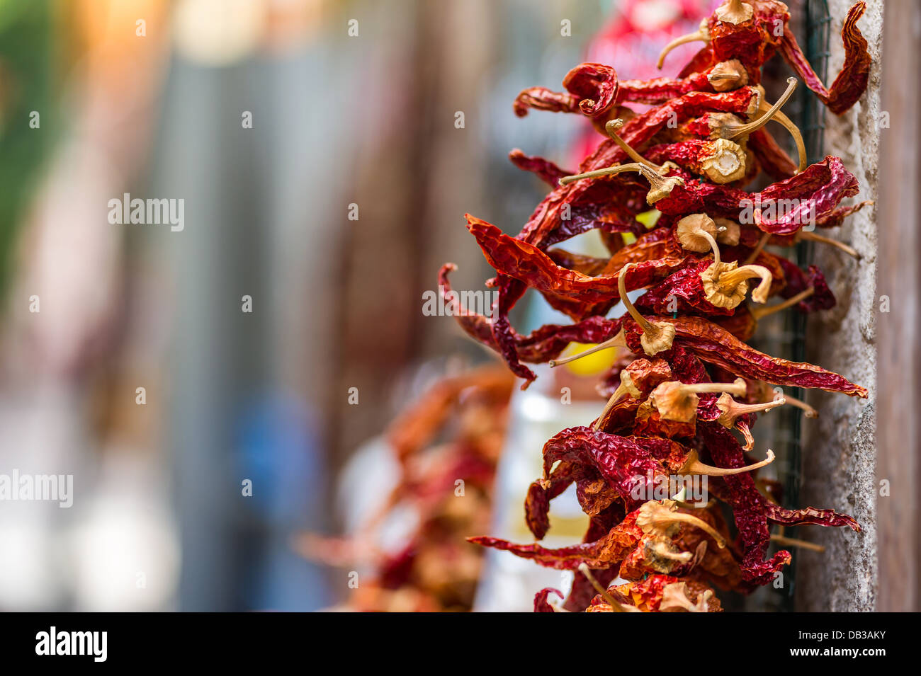 Bunch dried red chilli peppers hi-res stock photography and images - Alamy