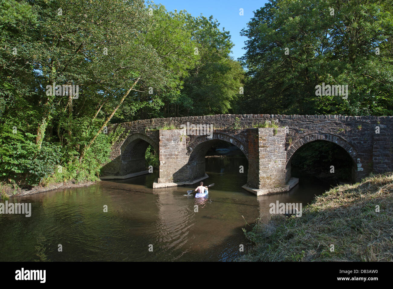 Lifton Bridge on the River Lyd in Devon England UK Stock Photo - Alamy