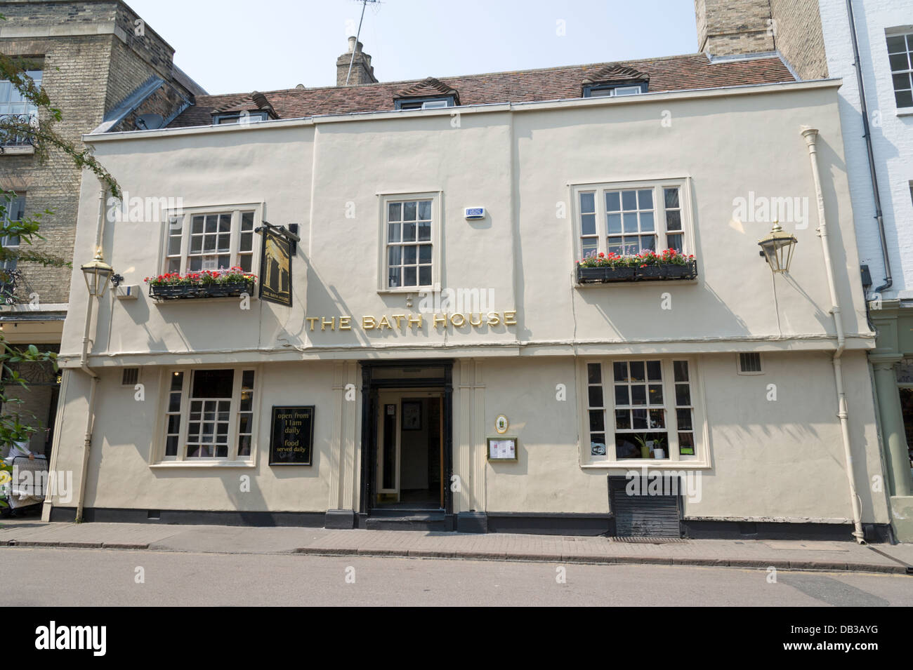 The Bath House pub Bene't Street Cambridge UK Stock Photo - Alamy