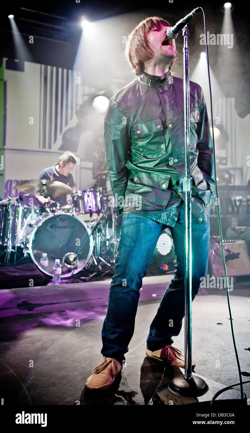 Liam Gallagher of rock band Beady Eye start their UK tour at Rock City ...