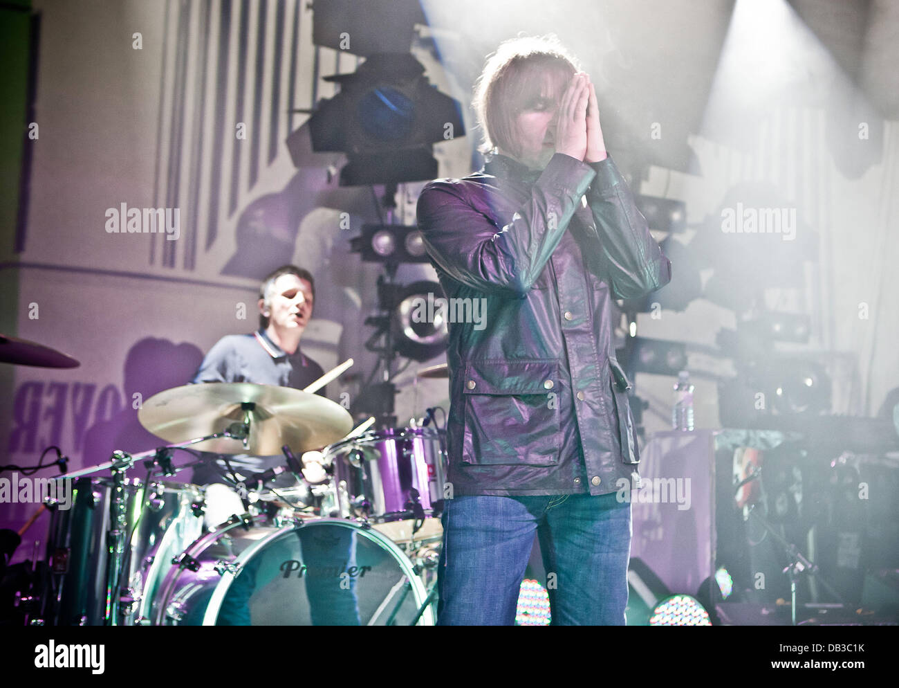 Liam Gallagher of rock band Beady Eye start their UK tour at Rock City ...
