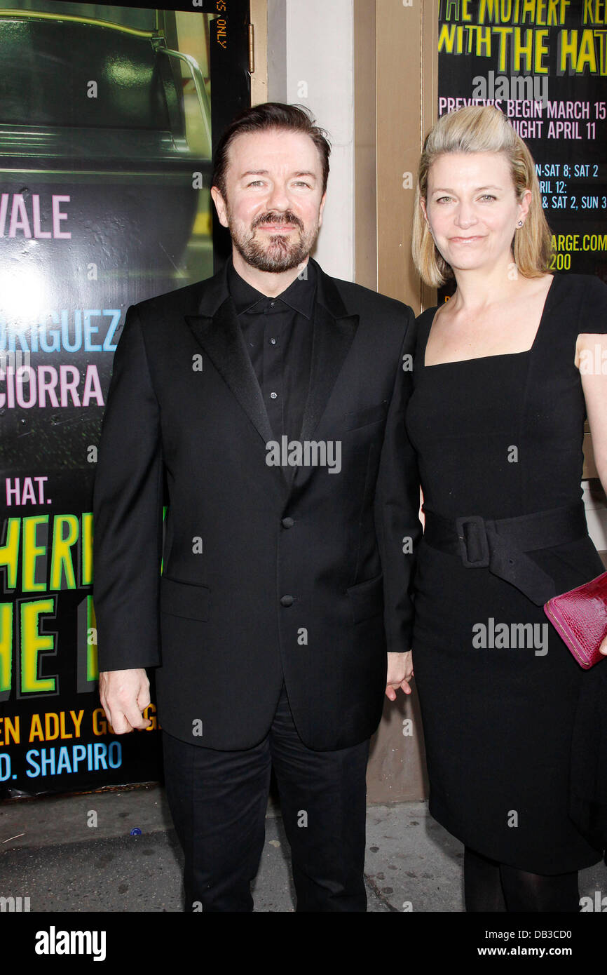 Ricky Gervais Opening night of the Broadway production of "The Motherf ...