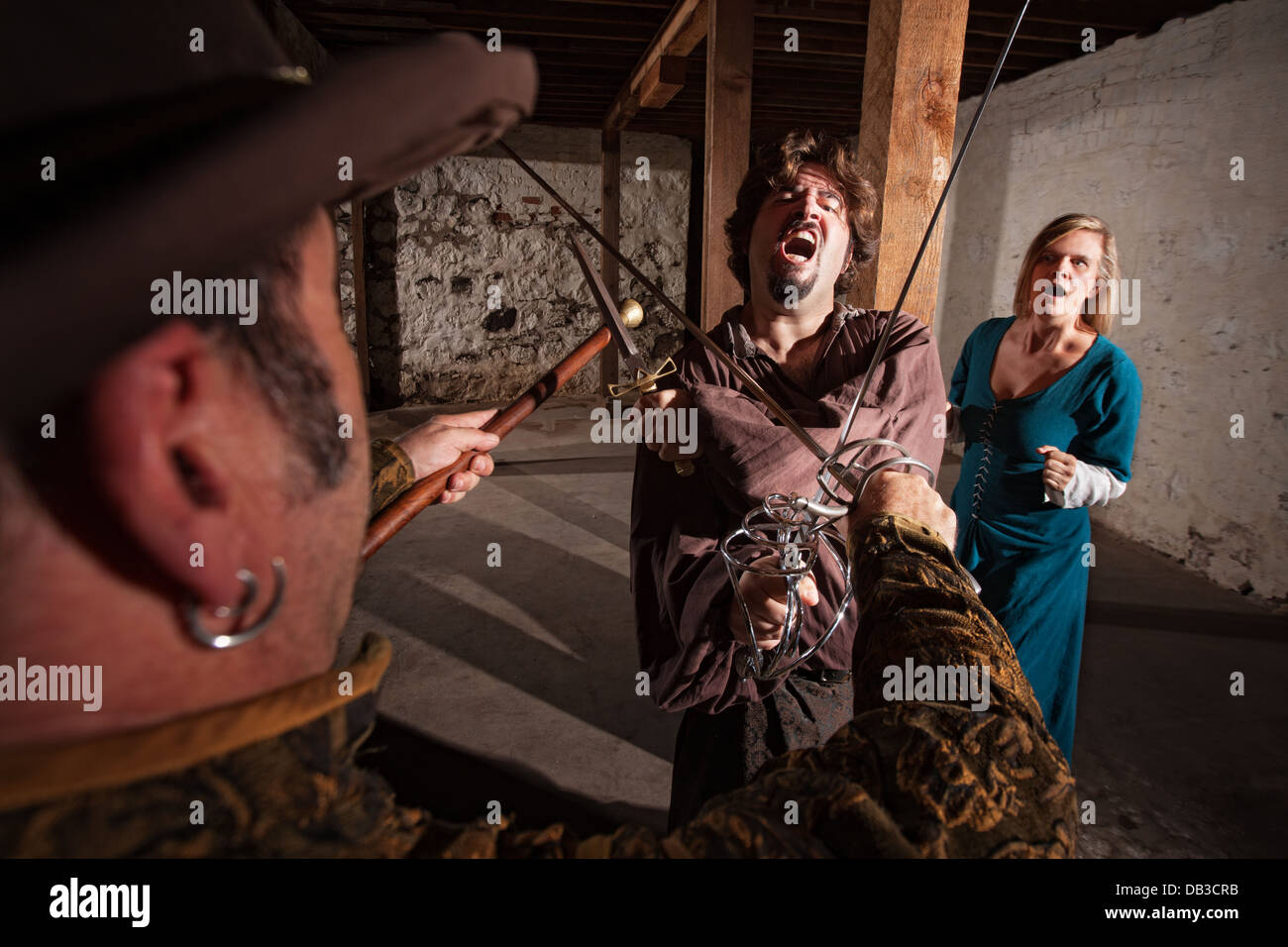 Knight sword attacking hi-res stock photography and images - Alamy