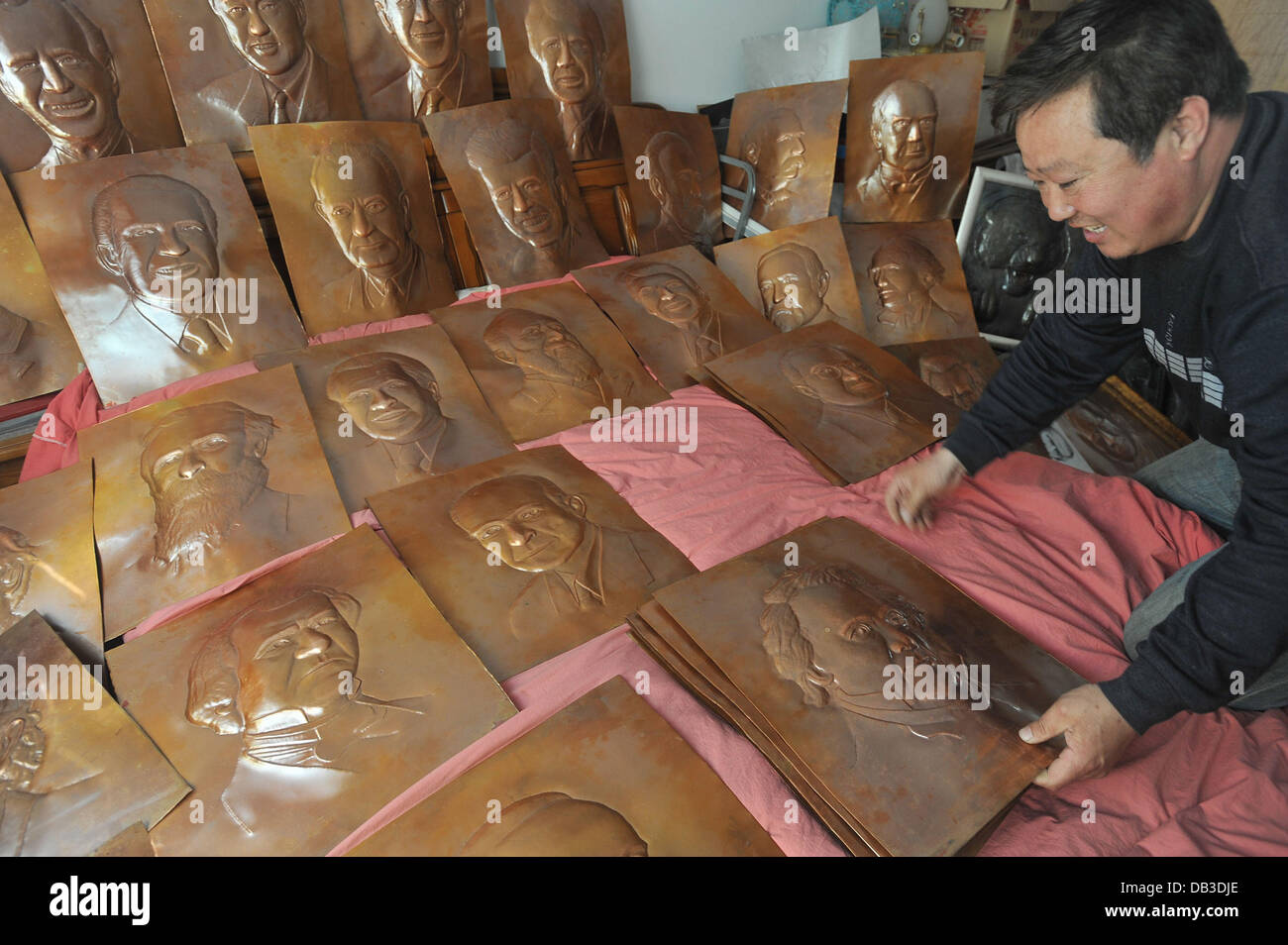 Metal Relief Portraits Chen Xueming presents his metal relief portraits ...