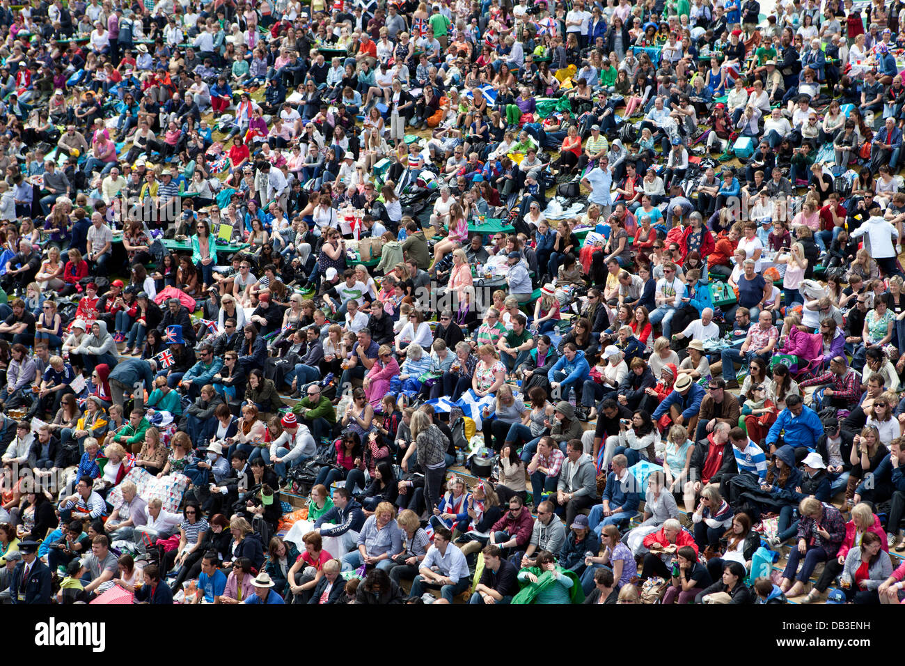 The crowd watching a match at The Championships Wimbledon 2012 The All ...