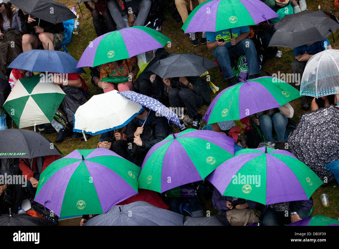 The crowd watching a match at The Championships Wimbledon 2012 The All ...