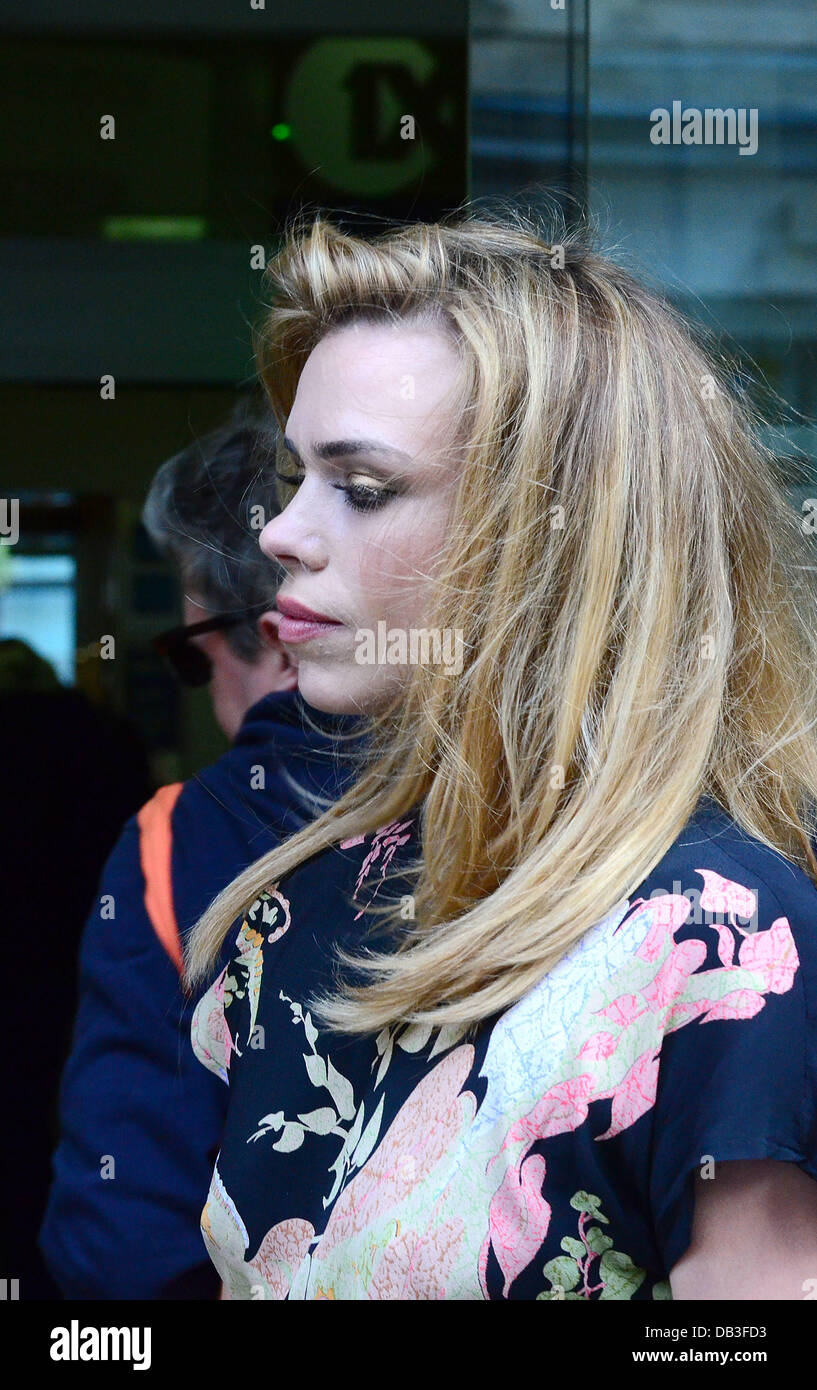Billie Piper wearing a Peekaboo Vintage dress outside the BBC Radio One ...