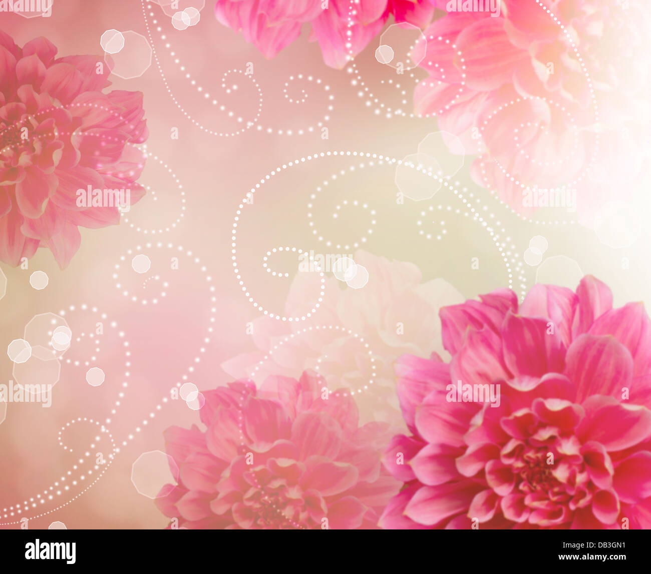 Flowers Abstract Design Art Background. Floral Wallpaper Stock Photo ...
