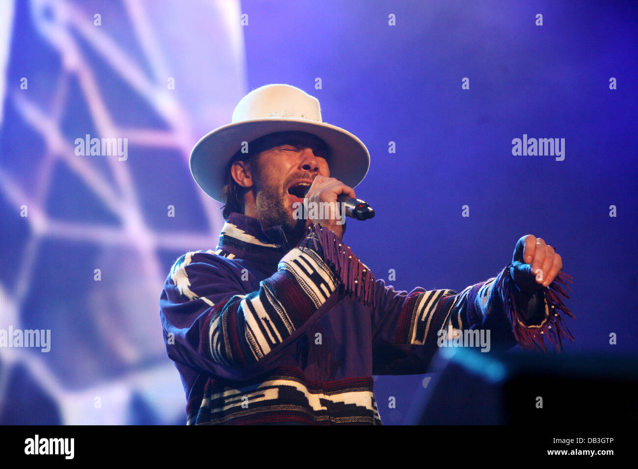 Jay Kay of Jamiroquai performing live in concert at the Ahoy Rotterdam ...