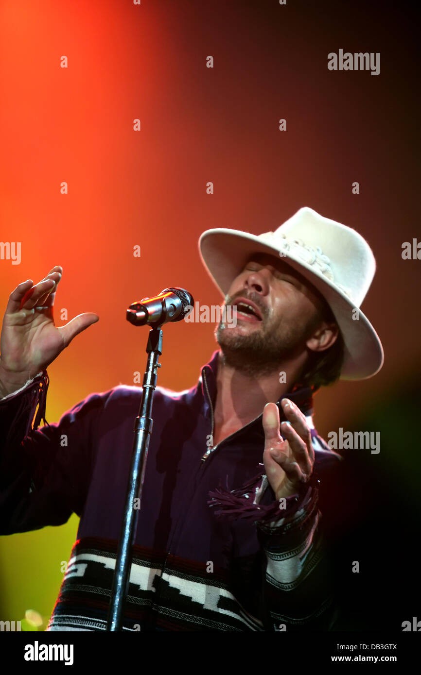 Jay Kay of Jamiroquai performing live in concert at the Ahoy Rotterdam ...