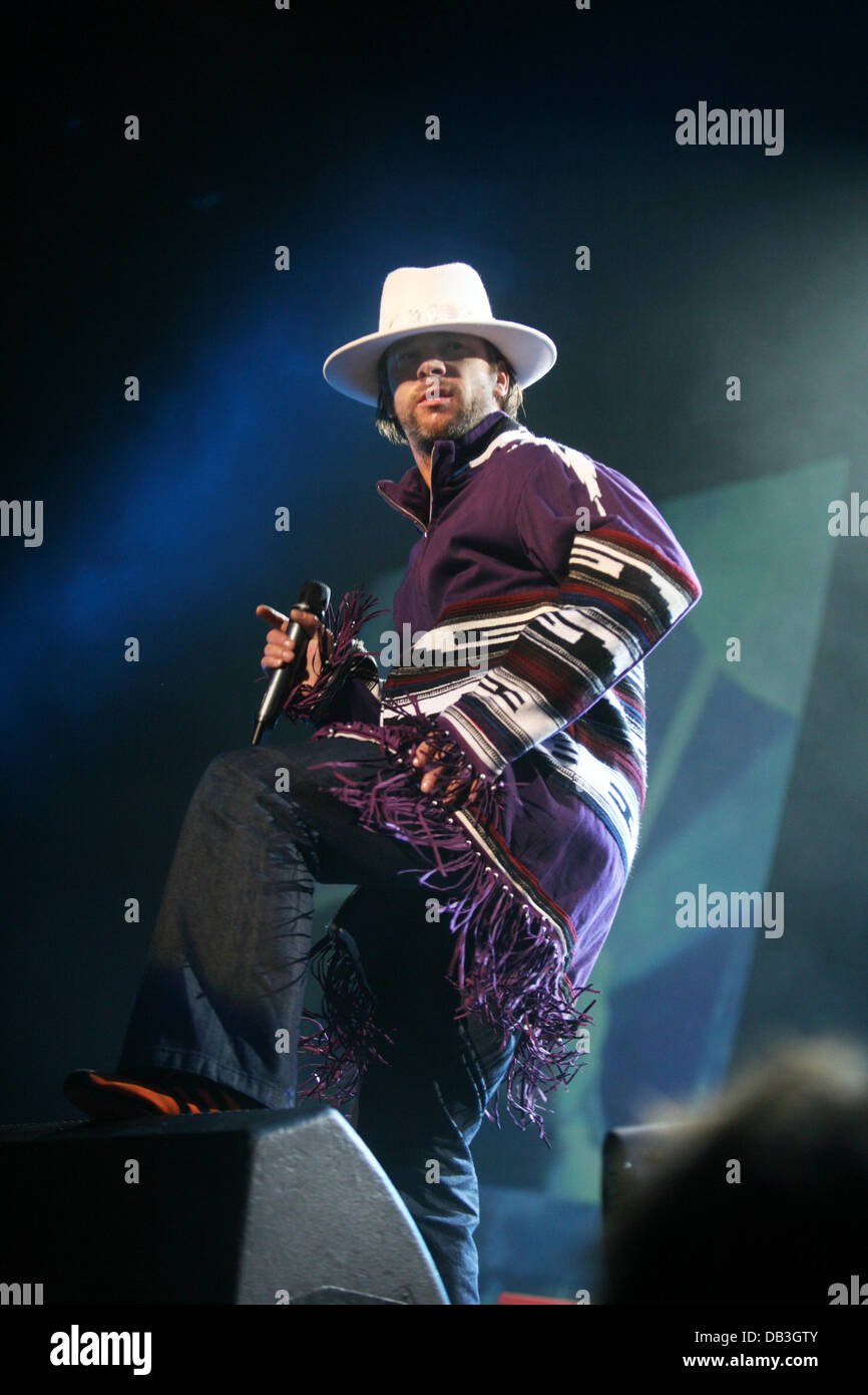 Jay Kay of Jamiroquai performing live in concert at the Ahoy Rotterdam ...