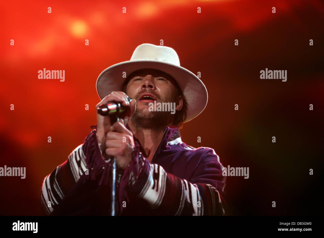 Jay Kay of Jamiroquai performing live in concert at the Ahoy Rotterdam ...