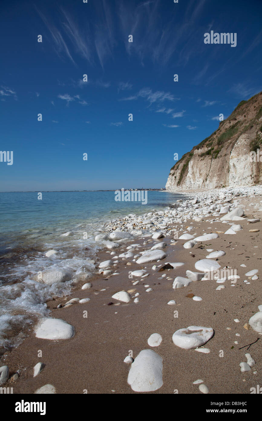 Flamborough Head Yorkshire Coast, Bridlington Bay with Bridlington town ...