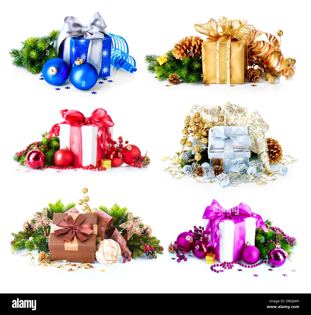 Pine tree gift boxes Cut Out Stock Images & Pictures - Alamy