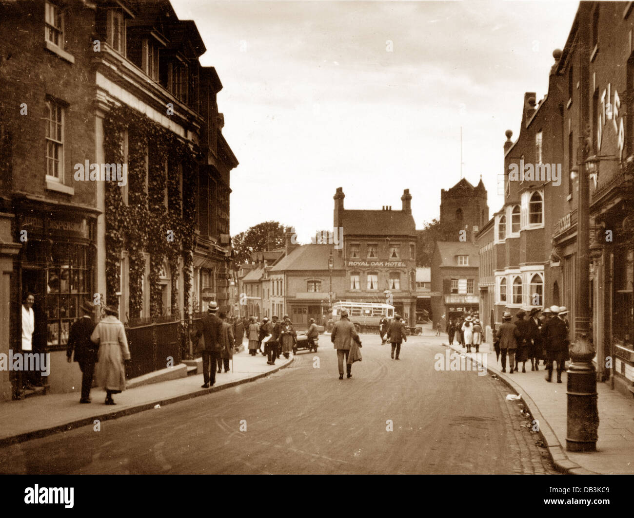 Sutton Coldfield High Street probably 1930s Stock Photo - Alamy
