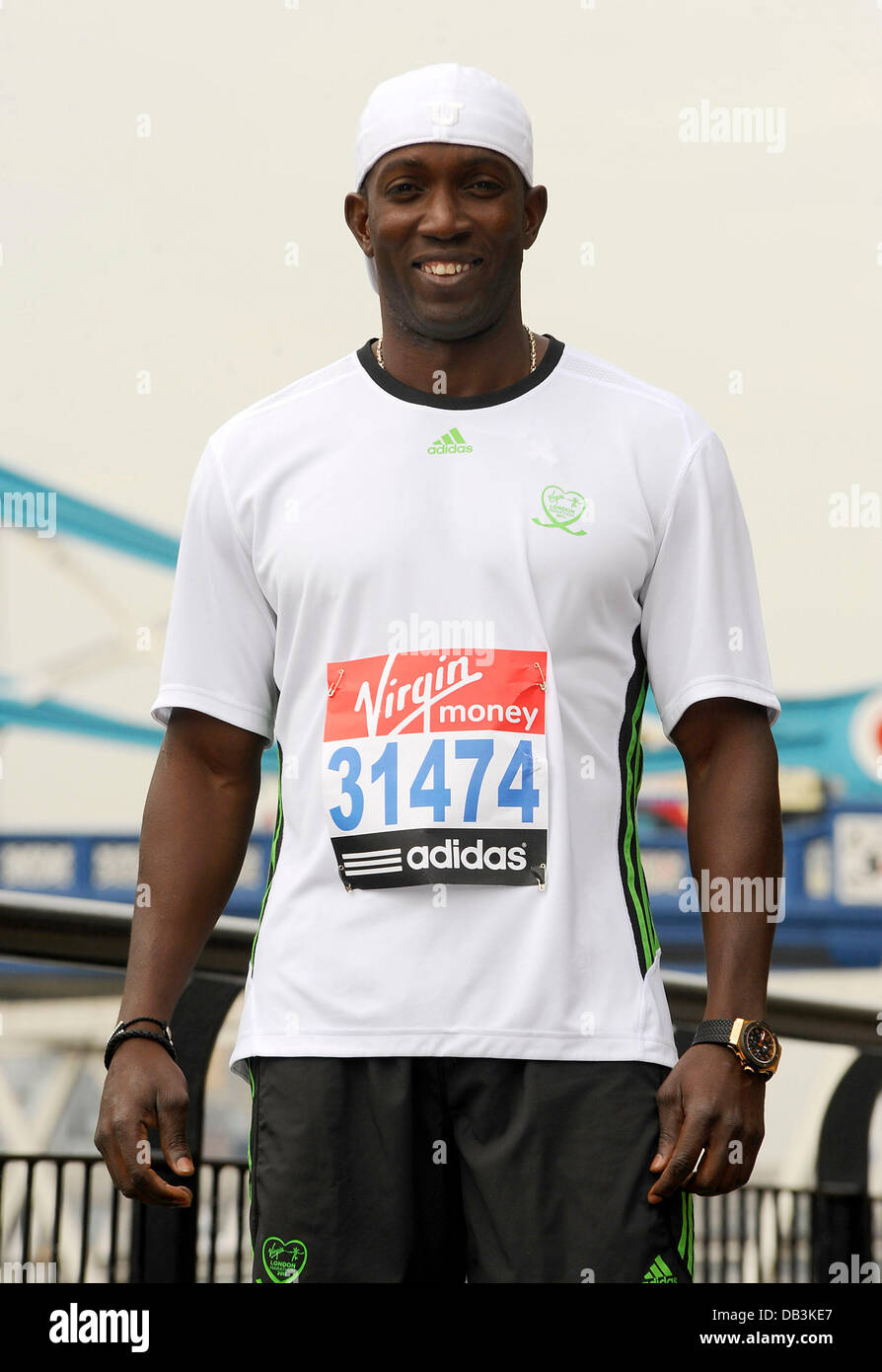 Dwight York Celebrity runners for the London Marathon - Photocall ...