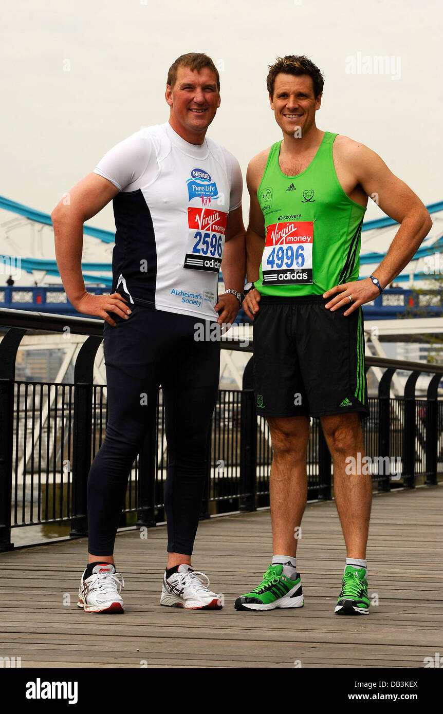 Mathew Pinsent & James Cracknell Celebrity runners for the London ...