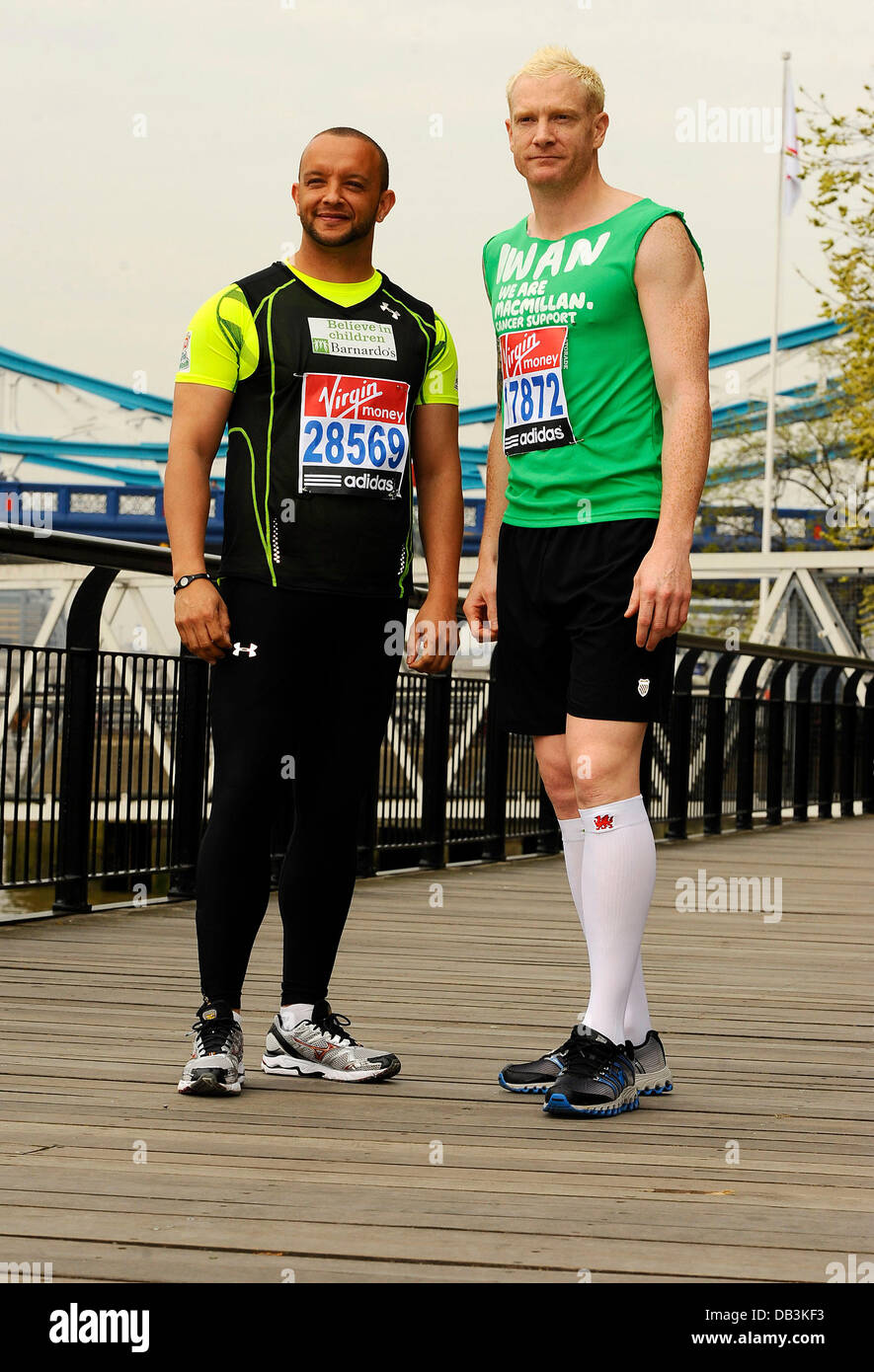 Jamie Baulch & Iwan Thomas Celebrity runners for the London Marathon ...