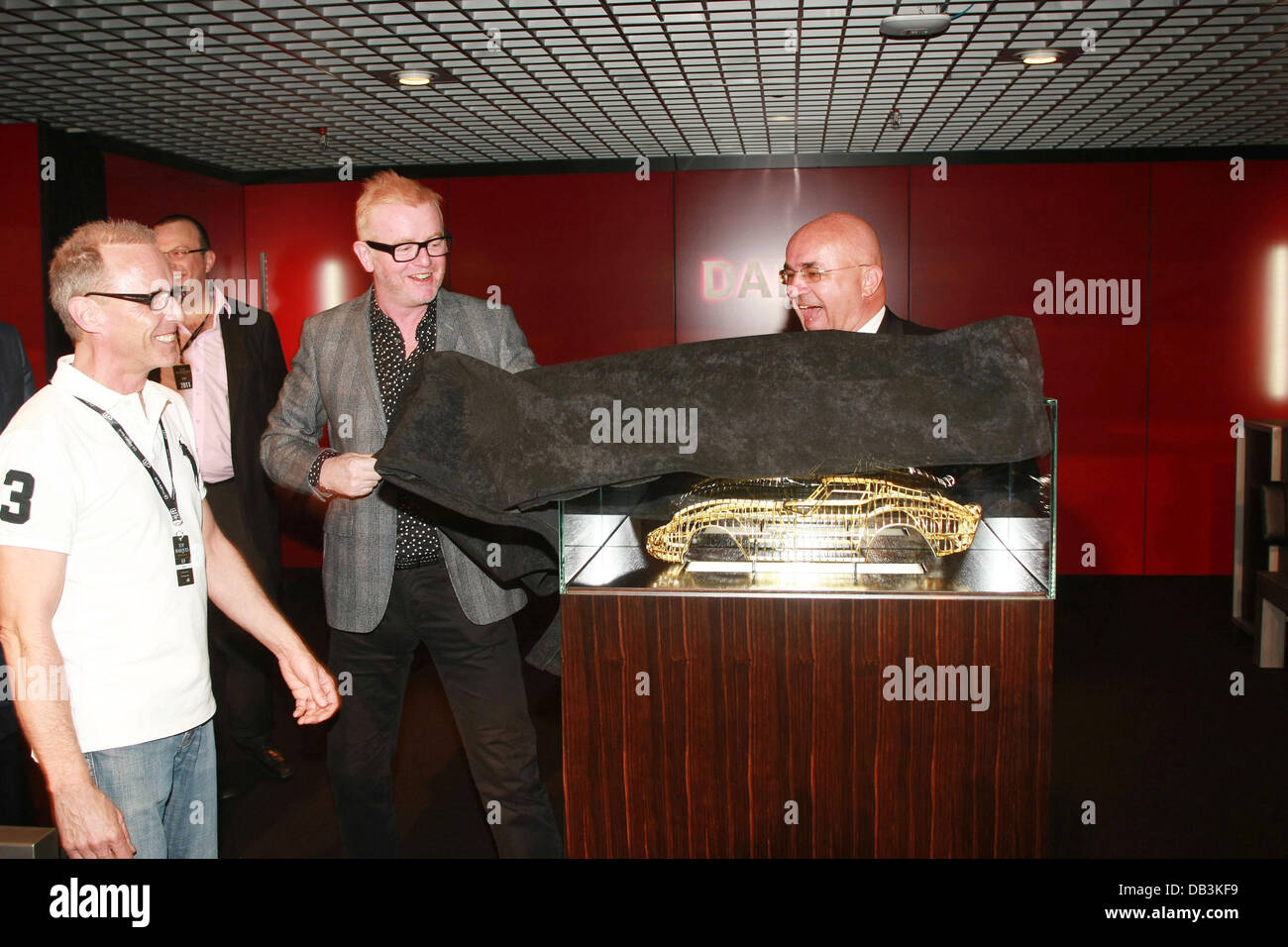 Chris Evans attends the unveiling of the 1:8 scale interpretation of ...