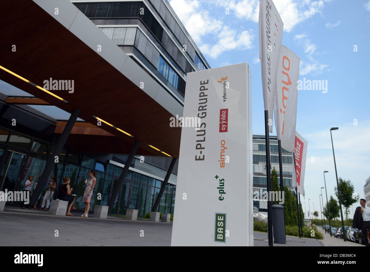 Duesseldorf, Germany. 23rd July, 2013. People stand outside of the ...