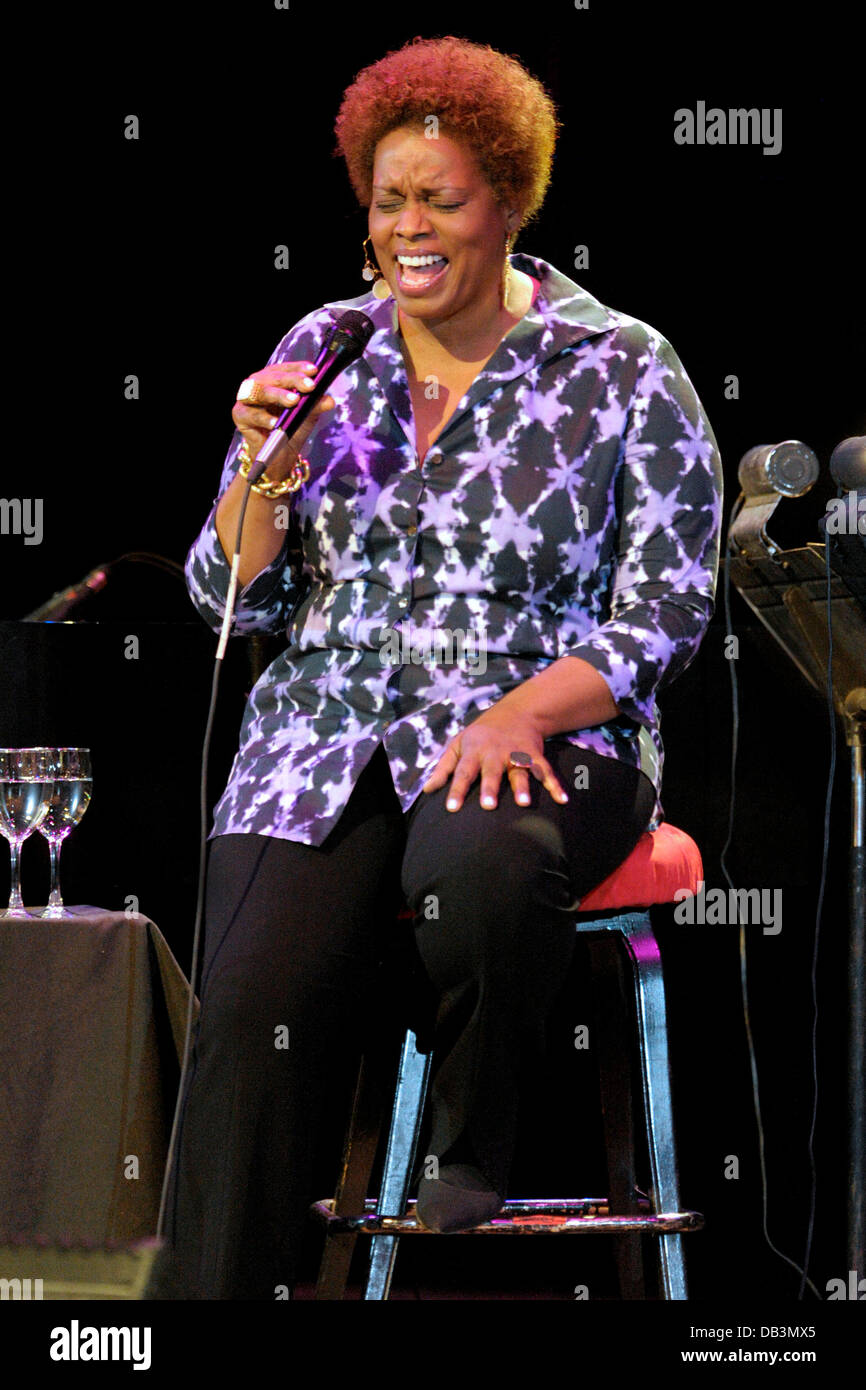 Dianne Reeves performing on stage at the Queen Elizabeth Theatre ...
