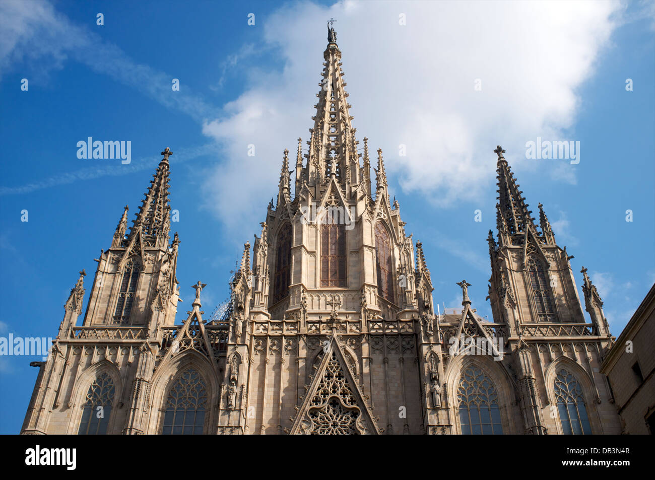 Cathedral of the holy cross and saint eulalia hi-res stock photography ...