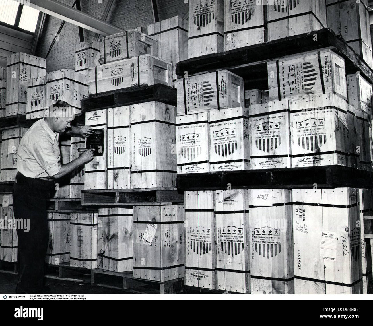 postwar period, reconstruction, European Recovery Program (ERP), boxes ...