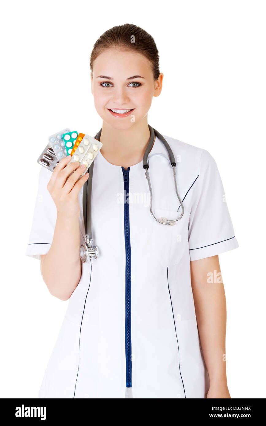 Nurse uniform pills medicine hi-res stock photography and images - Alamy