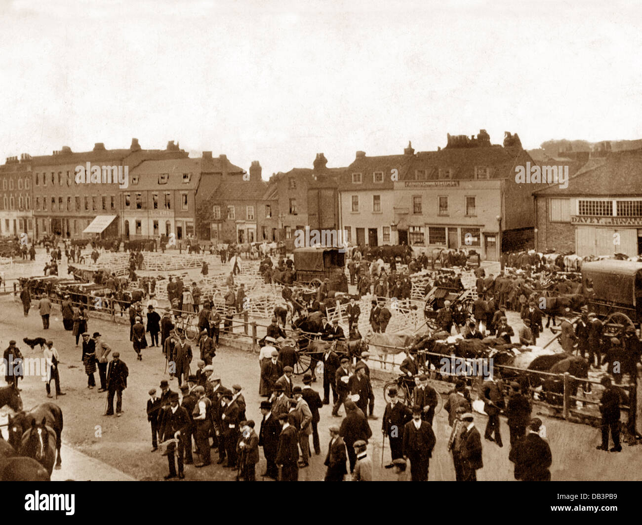 Romford Market Place early 1900s Stock Photo - Alamy