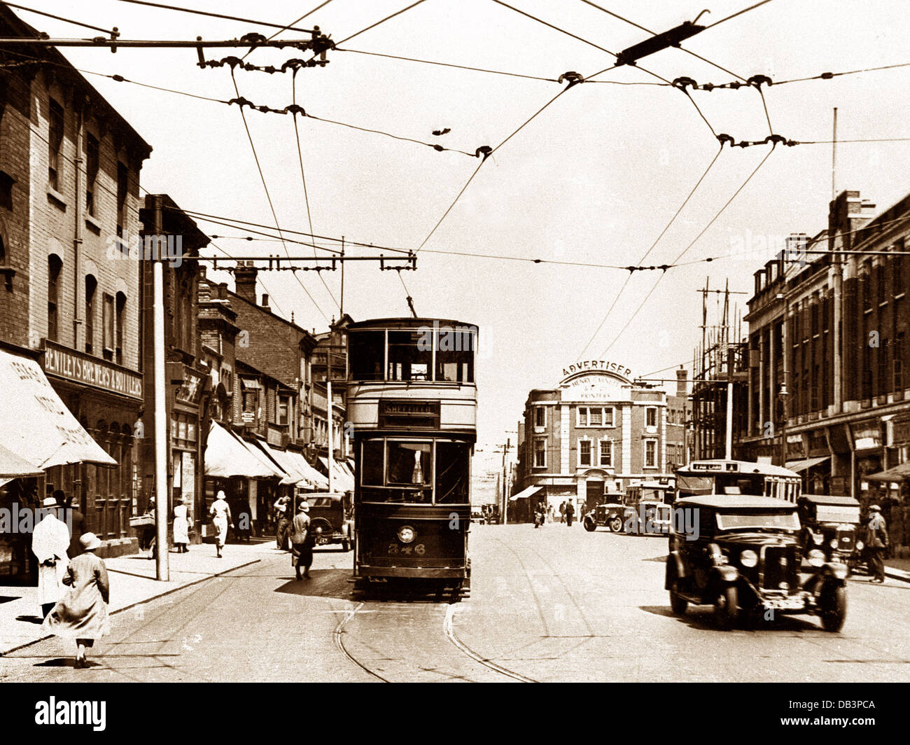 Rotherham Effingham Street probably 1940s Stock Photo - Alamy
