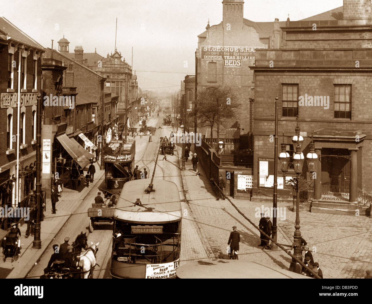 Rotherham College Square early 1900s Stock Photo - Alamy