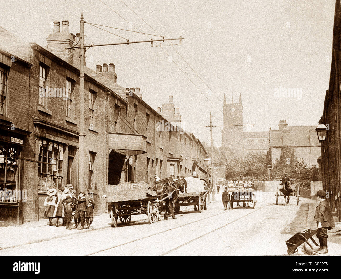 Rotherham Rawmarsh Hill early 1900s Stock Photo - Alamy