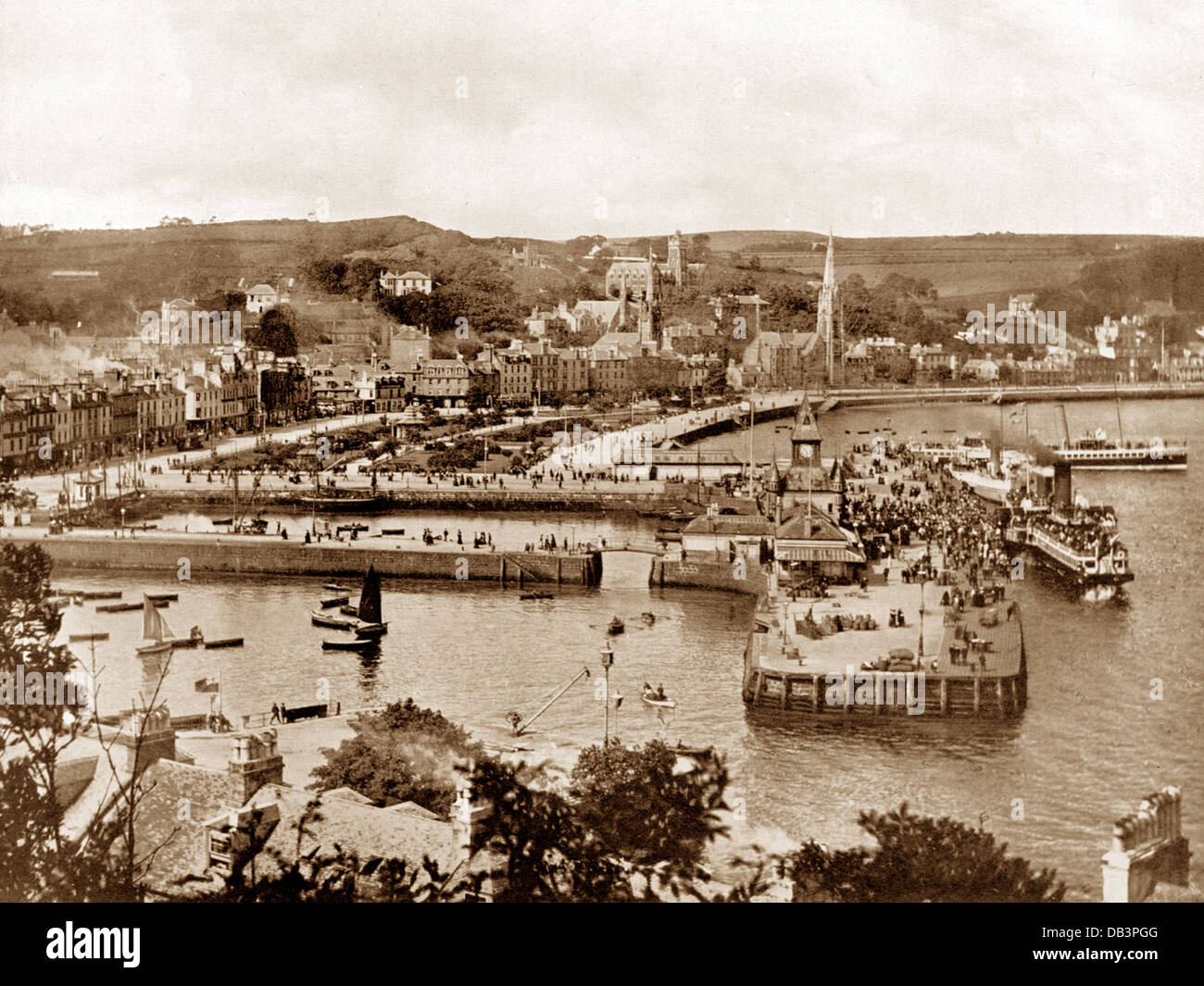 Rothesay Harbour Isle of Bute Victorian period Stock Photo - Alamy