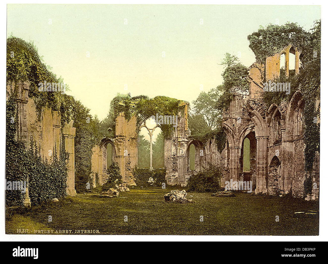 This photograph of the interior of Netley Abbey in England showcases ...