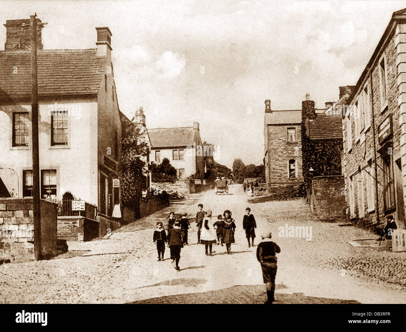 Kirkoswald Front Street early 1900s Stock Photo - Alamy